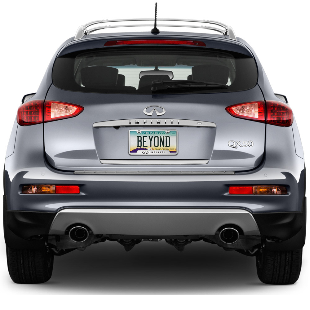 Infiniti Brushed Steel Auto License Plate Frame - Car Beyond Store