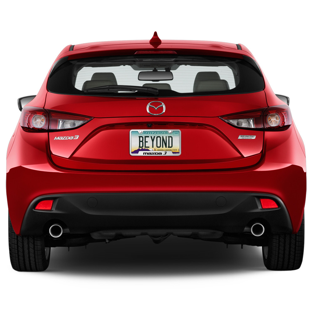 Mazda3 Brushed Stainless Steel License Plate Frame - Car Beyond Store