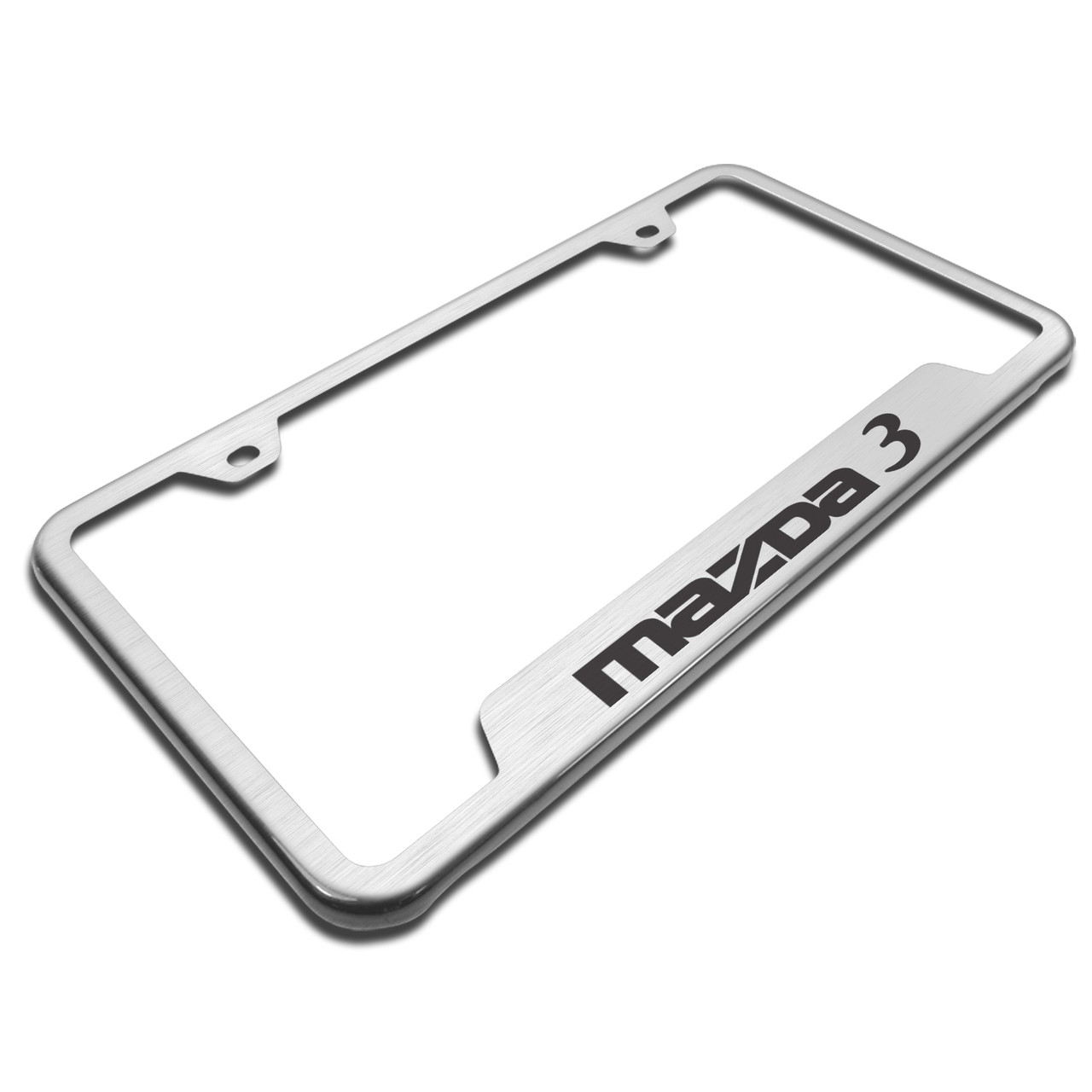 Mazda3 Brushed Stainless Steel License Plate Frame - Car Beyond Store