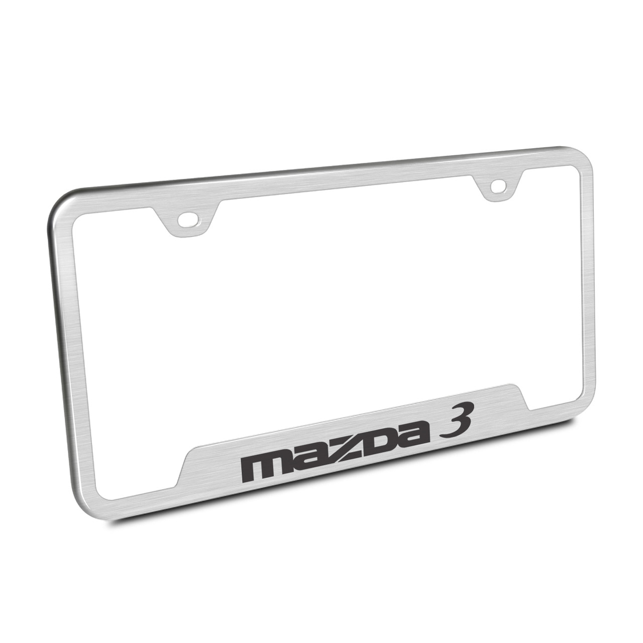 Mazda3 Brushed Stainless Steel License Plate Frame - Car Beyond Store