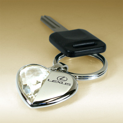 Lexus Clear Crystal Heart Key Chain - Car Beyond Store