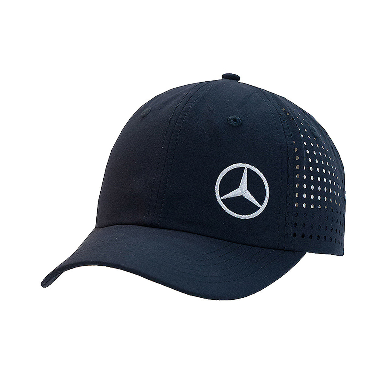 Mercedes-Benz Jacquard Laser Cut Navy Blue Baseball Cap - Car Beyond Store