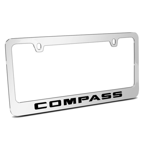 Jeep Compass Mirror Chrome Metal License Plate Frame - Car Beyond Store