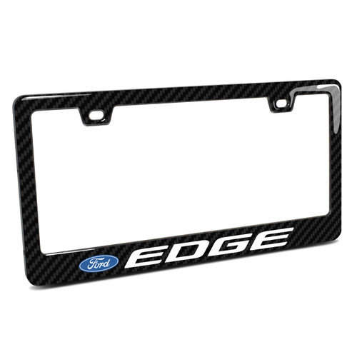 Ford Edge Black Real 3K Carbon Fiber Finish ABS Plastic License Plate ...