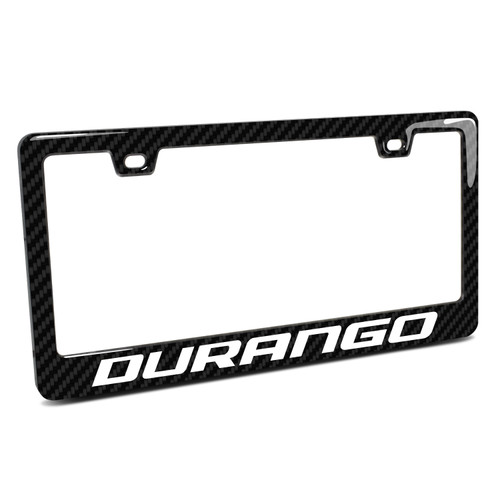 Dodge Durango Black Real 3K Carbon Fiber Finish ABS Plastic License ...