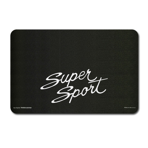 Chevrolet Super Sport Script Logo 22" x 34" Black Fender Gripper Cover ...