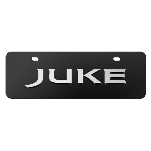 Nissan Juke 3D European Look Half-Size Black Stainless Steel License ...