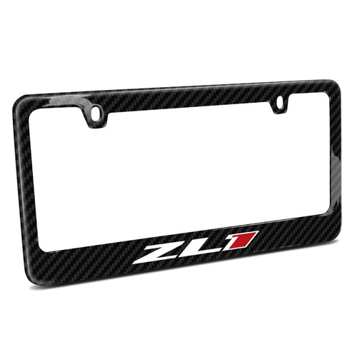 Chevrolet Camaro ZL1 Black Real 3K Carbon Fiber Glossy Finish License ...