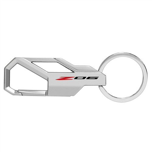 Chevrolet Corvette C8 Z06 Silver Carabiner-style Snap Hook Metal Key ...
