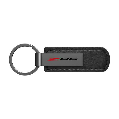 Chevrolet Corvette C8 Z06 Black Chrome Metal Plate Black PU Leather Key ...