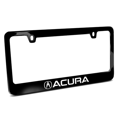 Acura Logo in UV LED Printed on Black Metal License Plate Frame - Car ...