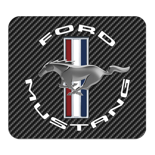 Ford Mustang Circle Logo Carbon Fiber Graphic PC Mouse Pad for Gaming ...