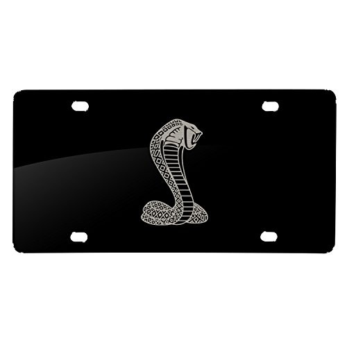 Ford Cobra Matt-Look Laser Mark Matt-Look Black Acrylic License Plate ...