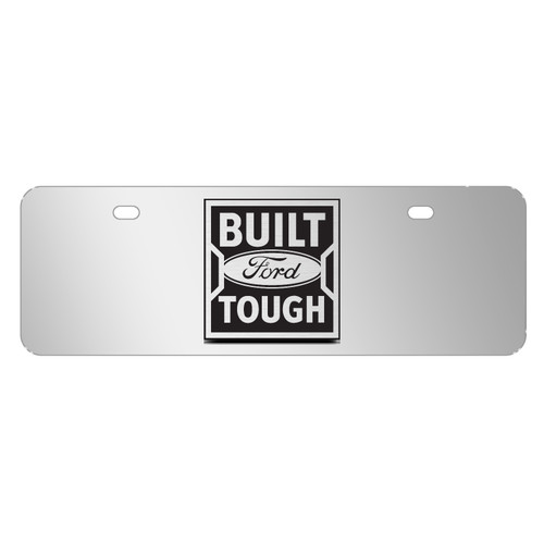 Ford Built Ford Tough 3D Logo 12" x 4.25" European Look Chrome Half ...