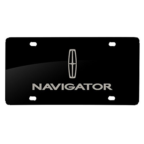 Lincoln Navigator Laser Mark Matt-Look Black Acrylic License Plate ...