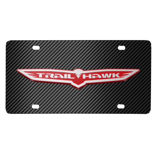 Jeep Trailhawk 3D Logo Black Carbon Fiber Patten Stainless Steel ...