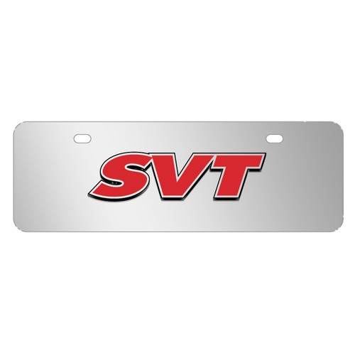 Ford SVT 3D Logo 12" x 4.25" European Look Chrome Half-Size Stainless ...