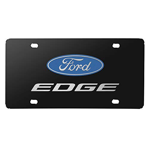 iPick Image - 3D Dual Logo Black Stainless Steel License Plate - Ford ...