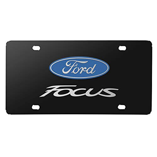 iPick Image - 3D Dual Logo Black Stainless Steel License Plate - Ford ...