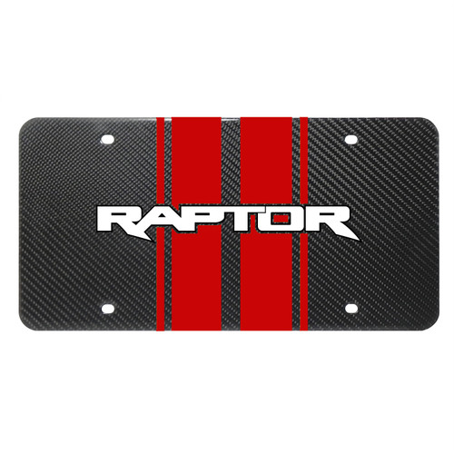 Ford F150 Raptor 2017-2018 Red Racing Stripes UV Graphic Real Black ...