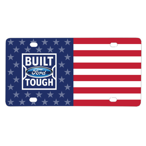 Ford Built Ford Tough Logo USA Flag Graphic Special Aluminum Metal ...