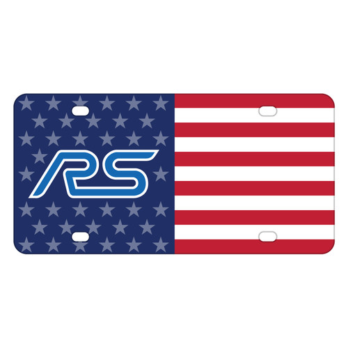 Ford Focus RS Logo USA Flag Graphic Special Aluminum Metal License ...