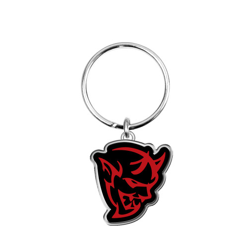 Dodge Demon in Red Full-Color Die-Cut Metal Key Chain - Car Beyond Store