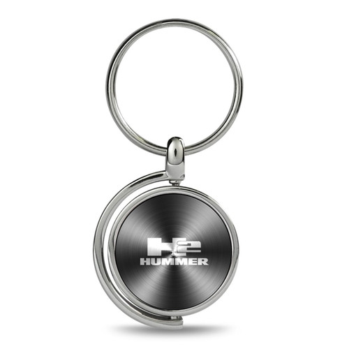 Hummer H2 Gray Brushed Metal Spinner Key Chain - Car Beyond Store