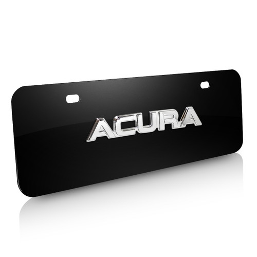 Acura 3D Name Half-size Black Metal License Plate - Car Beyond Store
