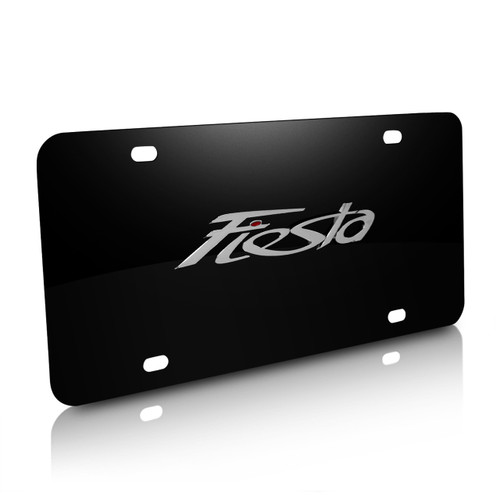 Ford Fiesta Black Stainless Steel License Plate - Car Beyond Store
