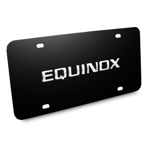 Chevrolet Equinox 3D Nameplate Logo Black Stainless Steel License Plate ...