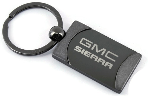 GMC Sierra Two Tone Gun-Metal Rectangular Key Chain Key Fob - Car ...