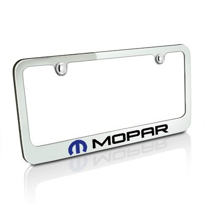 Mopar Logo Chrome Metal License Frame - Car Beyond Store