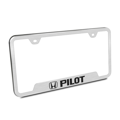 Honda Pilot Brushed Stainless Steel License Plate Frame - Car Beyond Store
