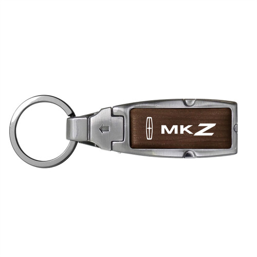 Lincoln MKZ Brown Leather Detachable Ring Black Metal Key Chain - Car ...