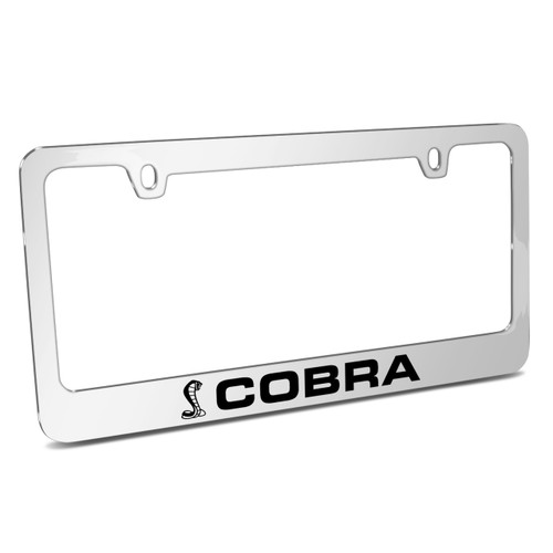 Ford Mustang Cobra Mirror Chrome Metal License Plate Frame - Car Beyond ...
