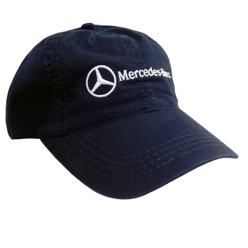 Mercedes-Benz Navy Blue Unstructured Cotton Twill Baseball Cap - Car ...