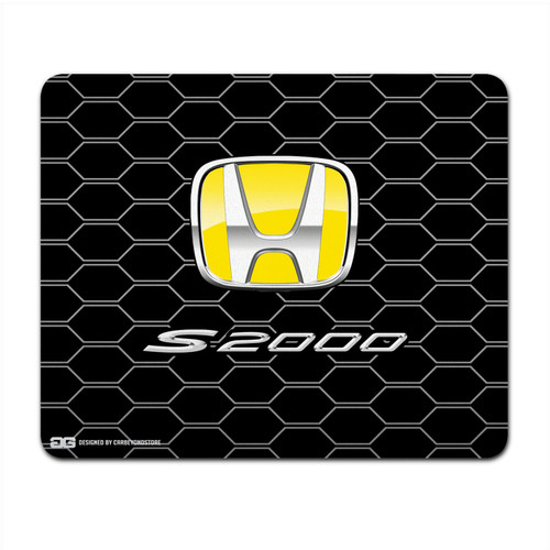Honda S2000 Yellow Logo Honeycomb Grille Computer Mouse Pad - Car ...