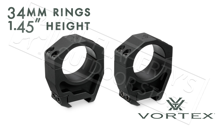 Vortex Precision Matched Rings 34mm, 1.45" Height #PMR-34-145 - Al ...