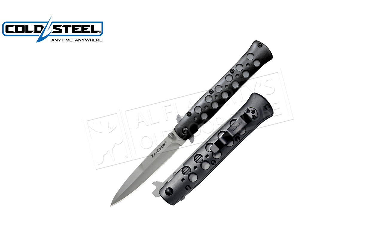 Cold Steel Ti-Lite Aluminum 4" Folding Knife #CS-26B4 - Al Flaherty's ...