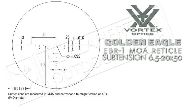 Vortex Golden Eagle HD 15-60x52mm Scope with ECR-1 MOA Reticle #TCS ...
