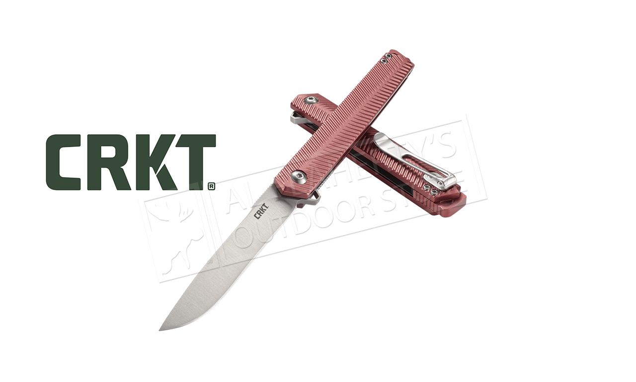 CRKT Stylus Maroon Folding Knife #K820BXP - Al Flaherty's Outdoor Store