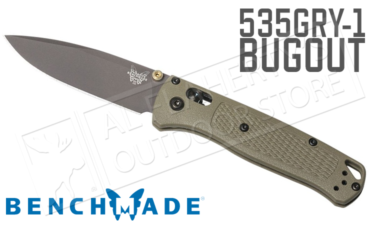 Benchmade 535 Bugout Folding Knife in Gray #535GRY-1 - Al Flahertys Outdoor Store