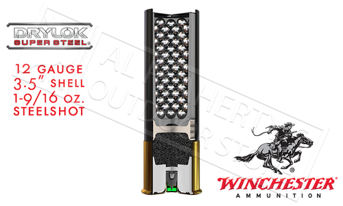Winchester Drylok Super Steel Waterfowl Shells 12 Gauge 3", #1-1/4 or ...