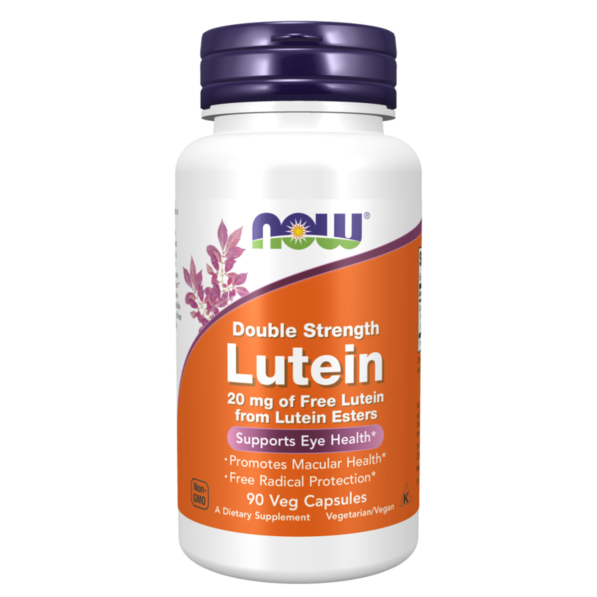 NOW Lutein Double Strength 20mg, 90 Veg Capsules
