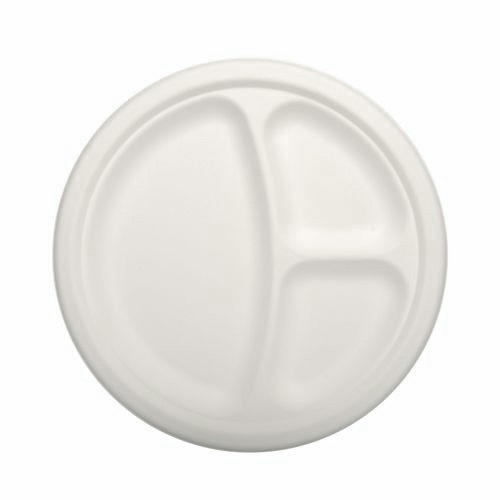 Papstar - Pure Paper Plates 3 compartment 23cm (12pcs) - Blackwood Lane