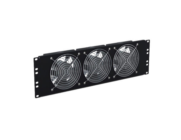 1908-3-001-02 3RU FAN PANEL 3-FAN 19" MNT BLACK - TelExpress Live Store
