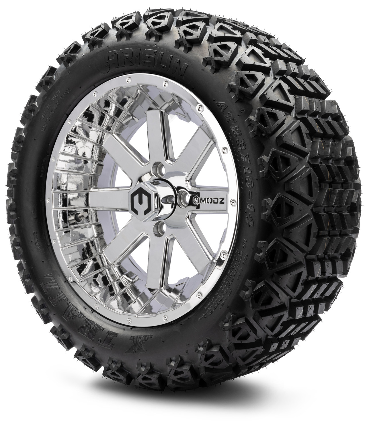 MODZ® 14" Assassin Chrome Wheels and Off-Road Tires Combo