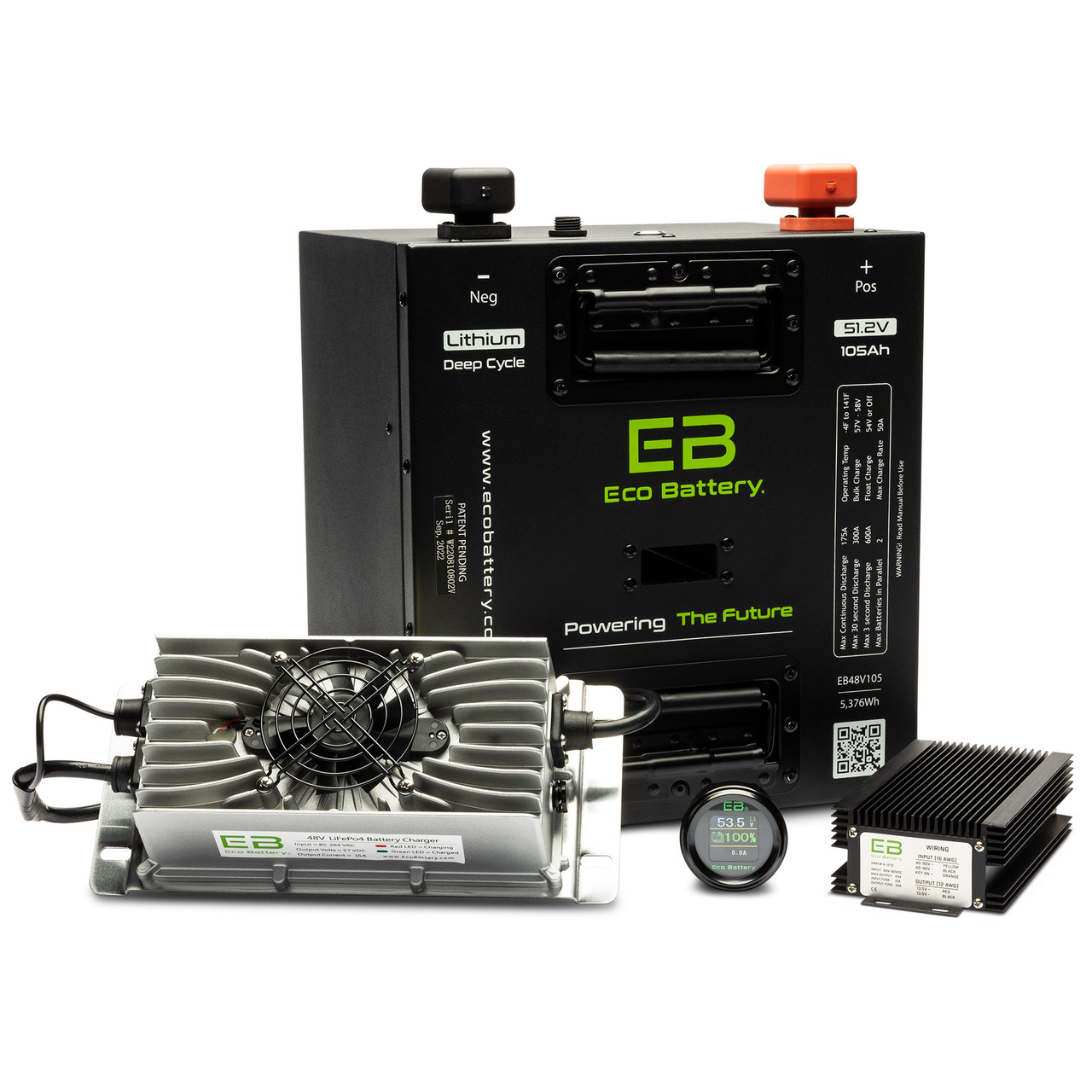 Eco Battery 70V - 105AH Gen3 Lithium Battery Combo - Choose Cart Model