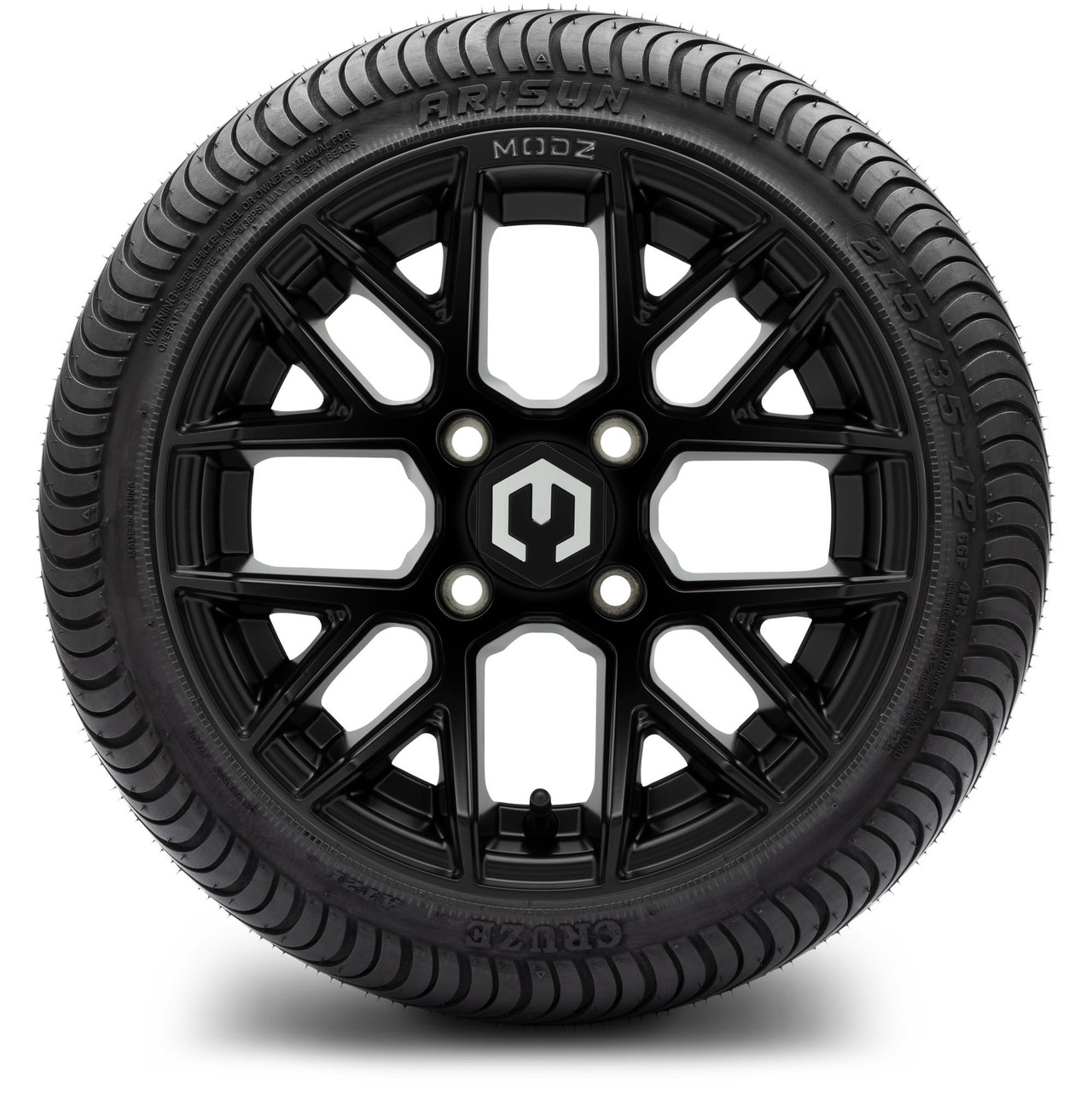MODZ® 12" Matrix Matte Black Wheels and Street Tires Combo